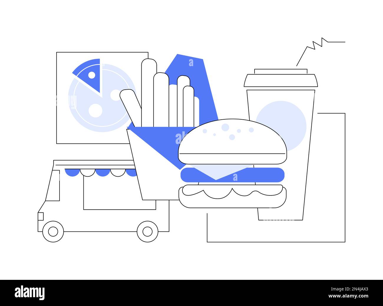 Fast food abstract concept vector illustration Stock Vector Image & Art ...