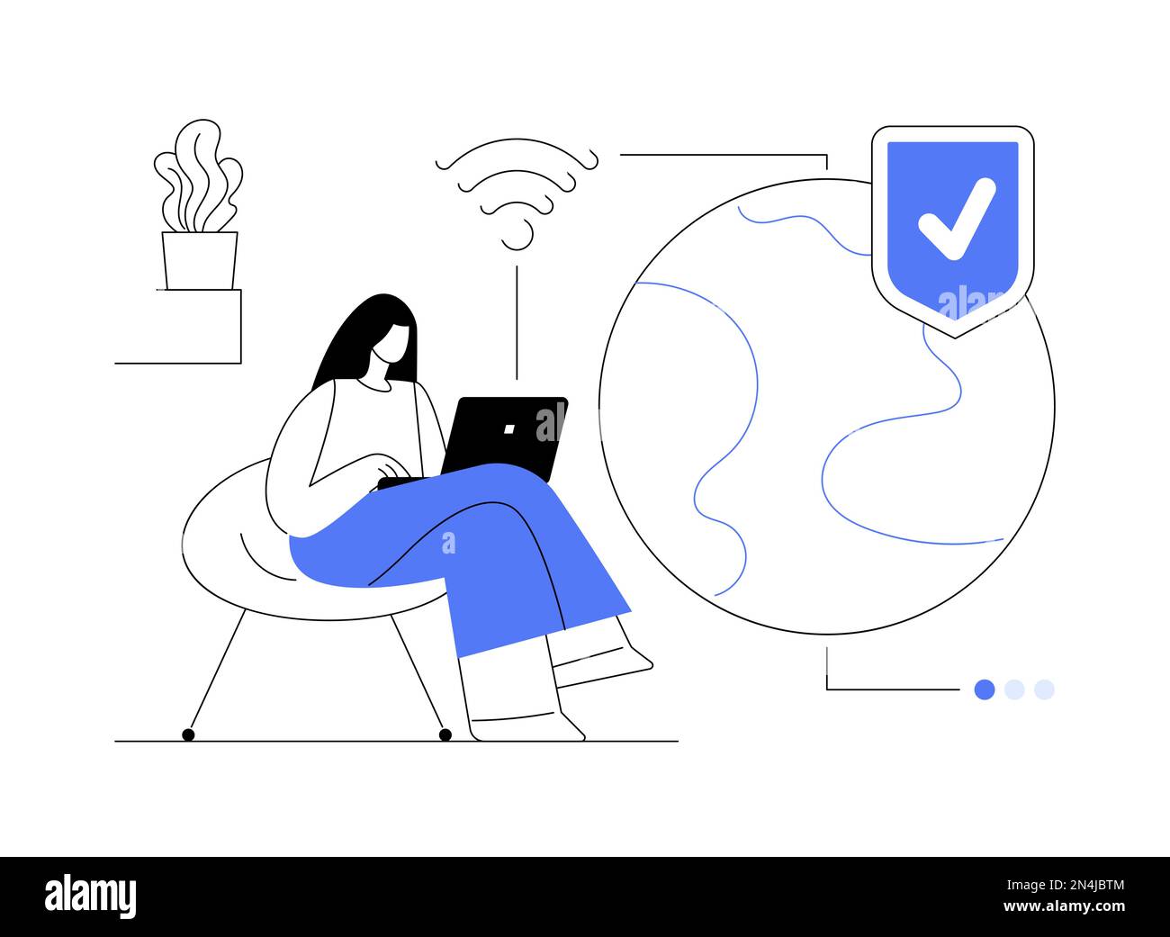 VPN access abstract concept vector illustration Stock Vector Image ...