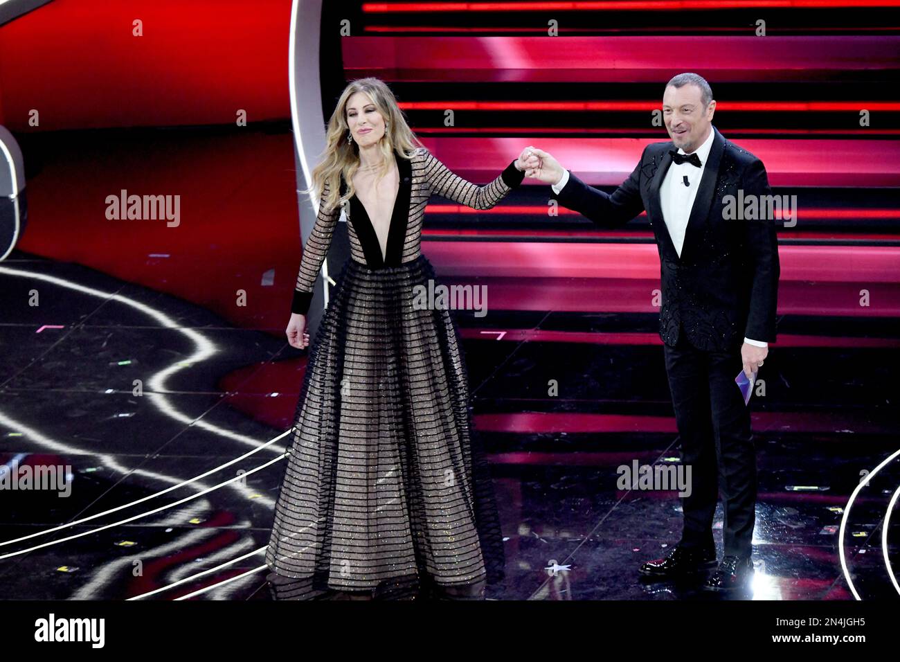 Sanremo, 73rd Italian Song Festival, Second Evening. Francesca Fagnani ...
