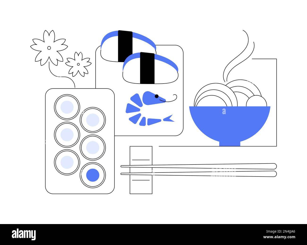 Japanese food abstract concept vector illustration Stock Vector Image ...