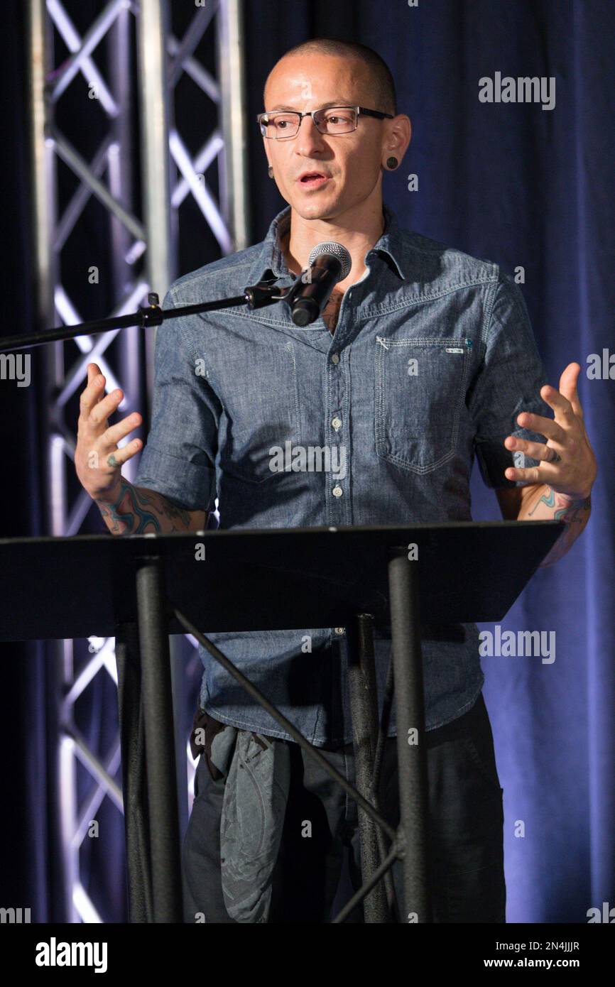 Vocalist Chester Bennington of Linkin Park attends Linkin Park's ...