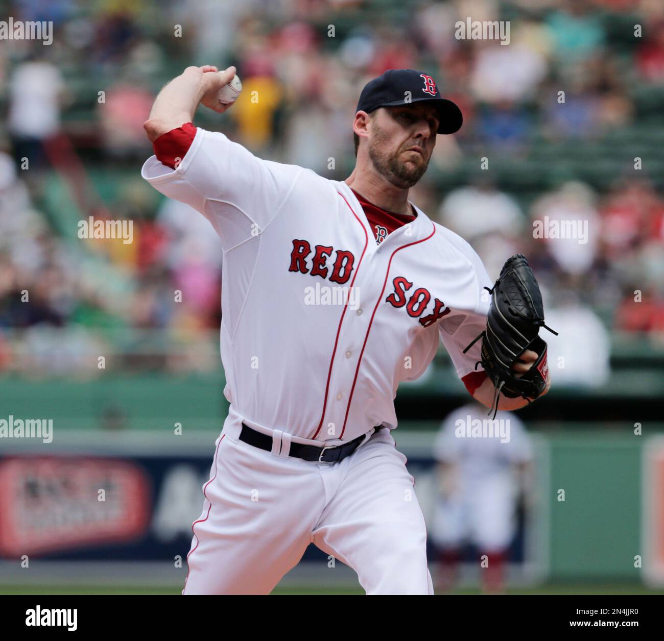 Boston Red Sox starting pitcher John Lackey during the first inning of ...