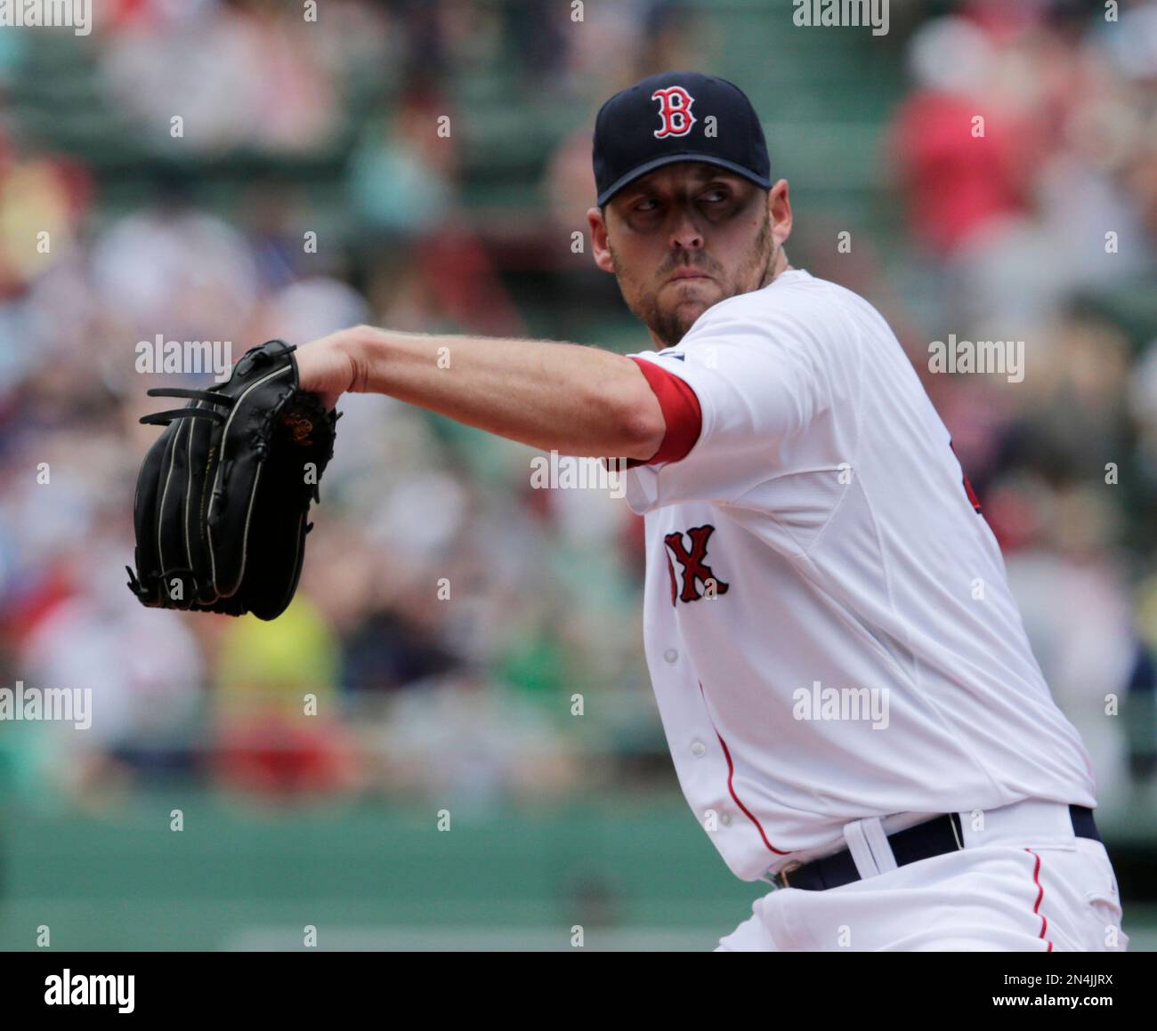 Boston Red Sox starting pitcher John Lackey during the first inning of ...