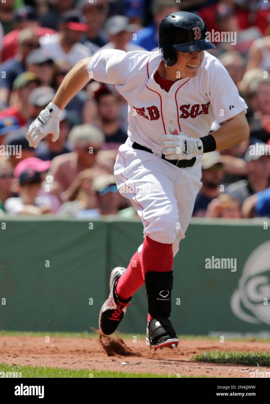 Boston Red Sox third baseman Brock Holt (26) during a baseball game at ...