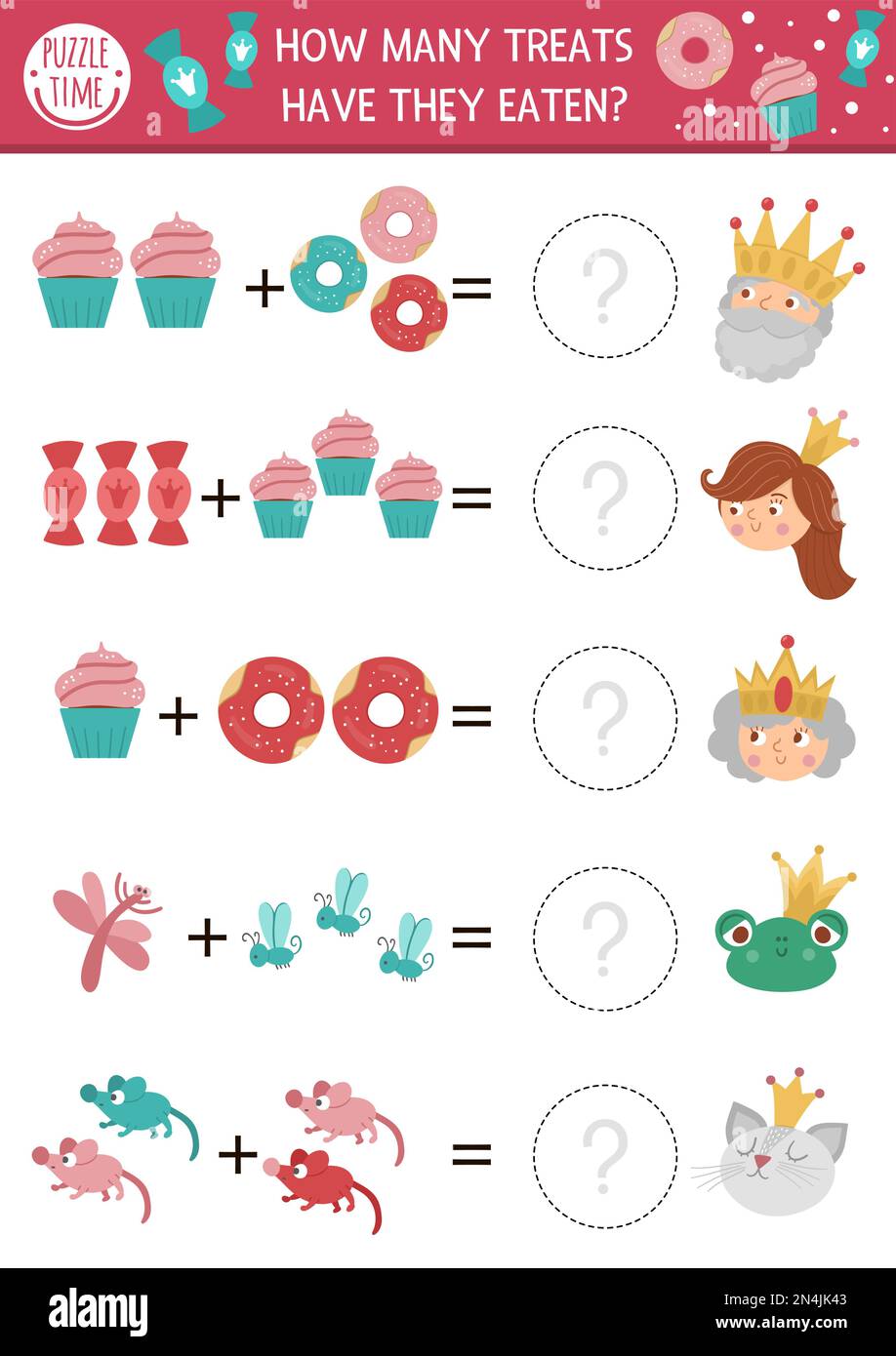 How many treats game with cute fairytale characters, donuts, sweets ...