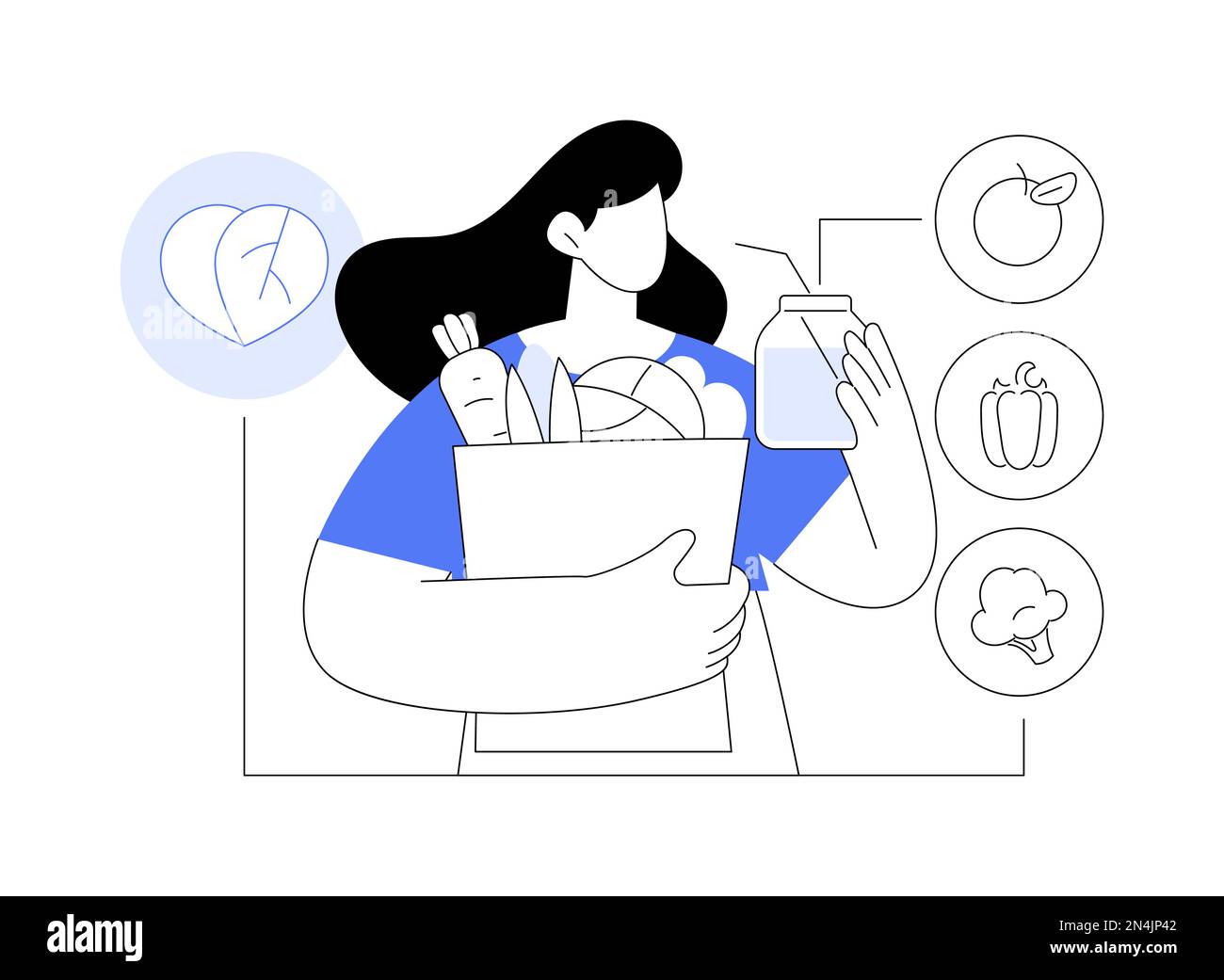 Raw food diet abstract concept vector illustration Stock Vector Image ...