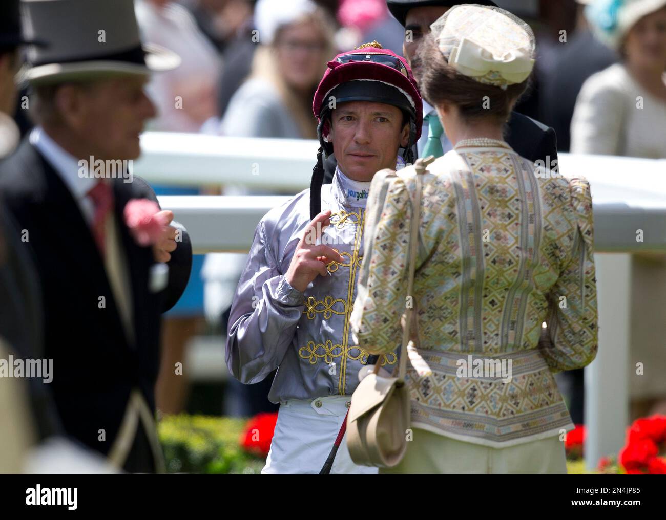 Italian jockey Frankie Dettori wearing the colour of Al Shaqab Racing ...