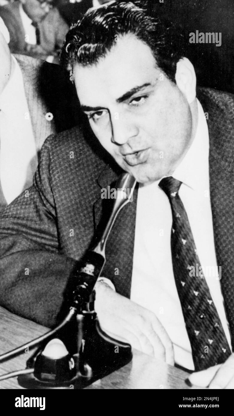 Private detective Fred Otash testifies before a state legislative ...