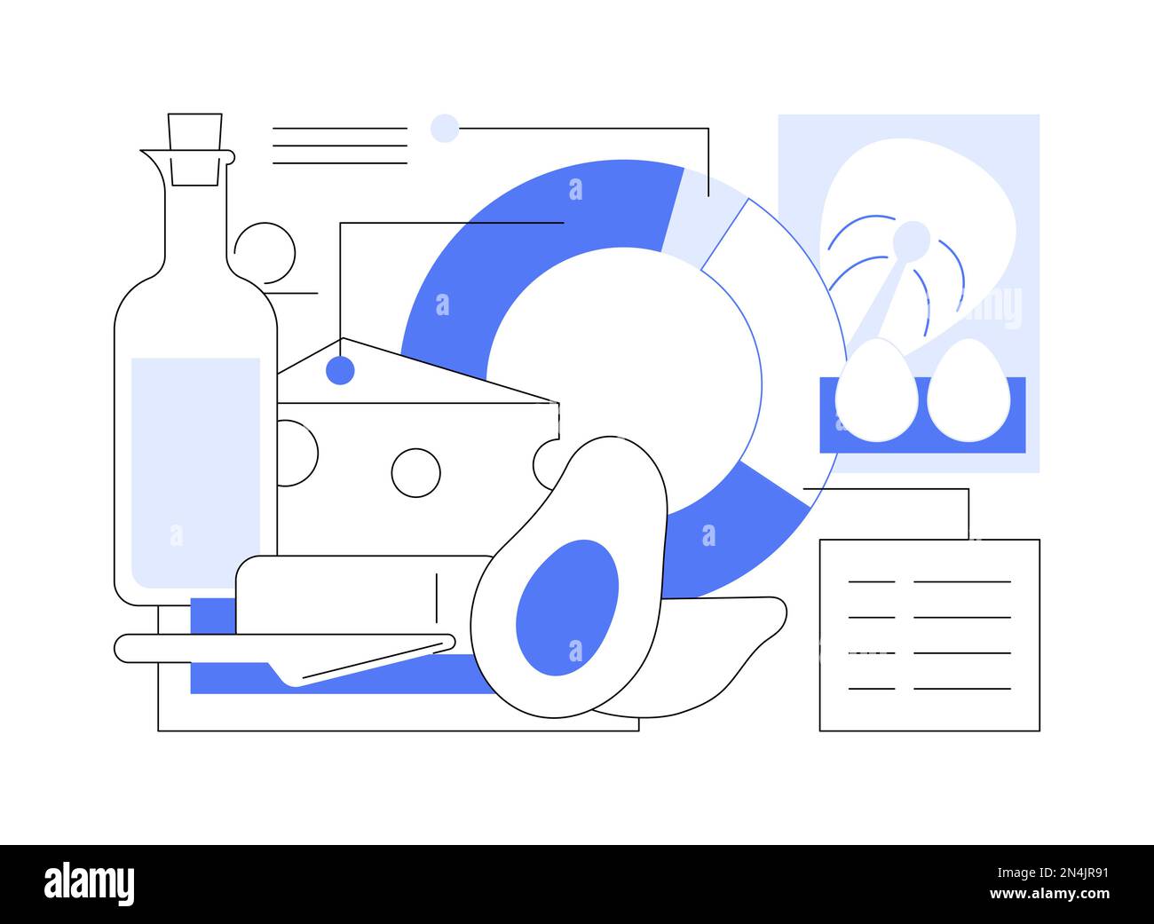 Ketogenic diet abstract concept vector illustration Stock Vector Image ...