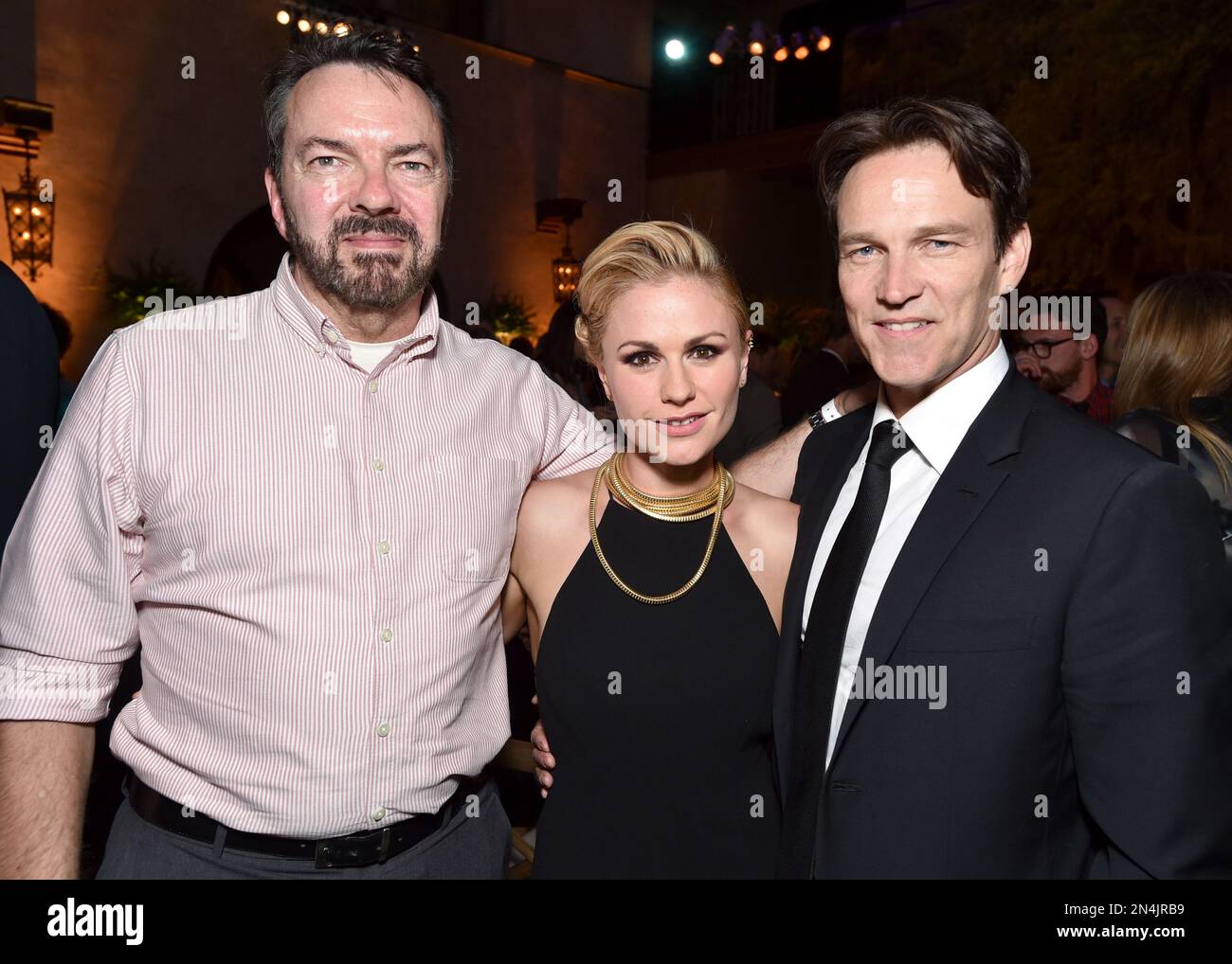 Alan Ball and from left, Anna Paquin and Stephen Moyer attend the ...