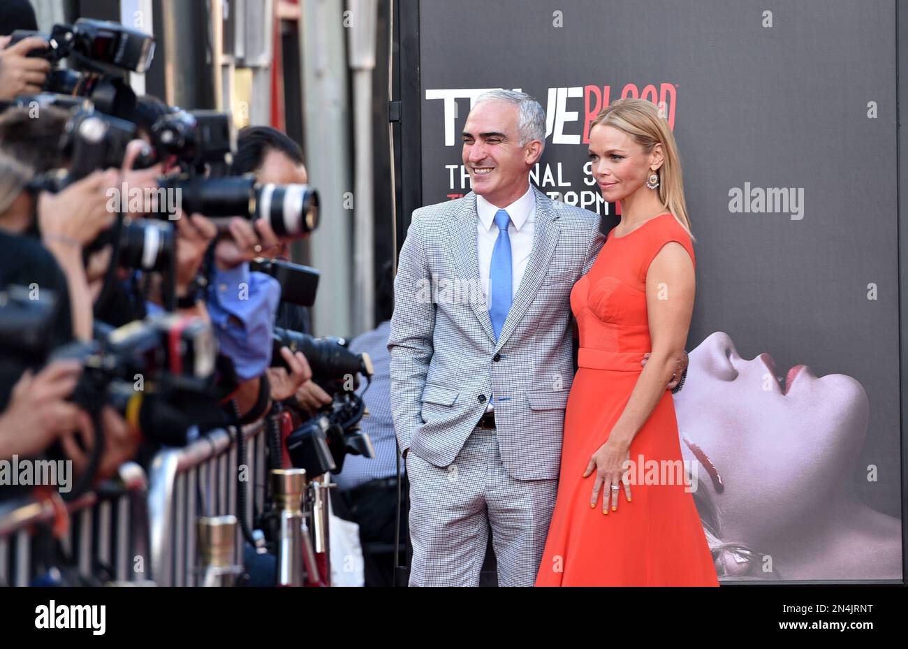 Lauren Bowles, right, and Patrick Fischler arrive at the Los Angeles ...