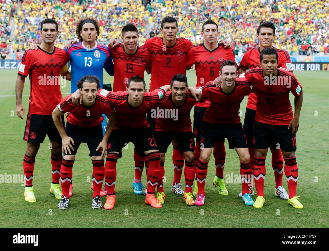 The Mexican national team poses for a photo before the group A World ...