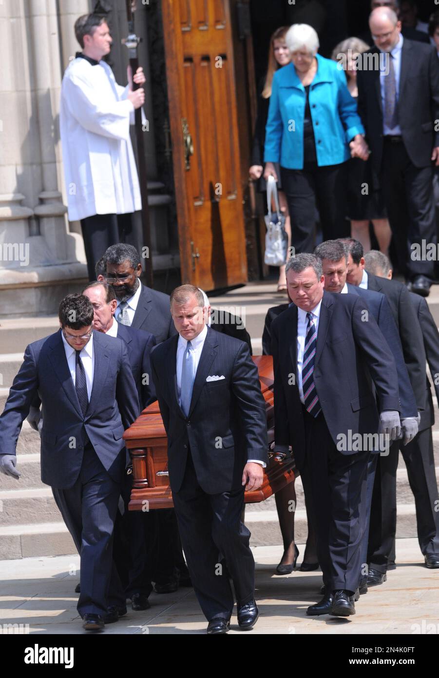 The casket of former Pittsburgh Steeler Coach Chuck Noll, a Pro ...