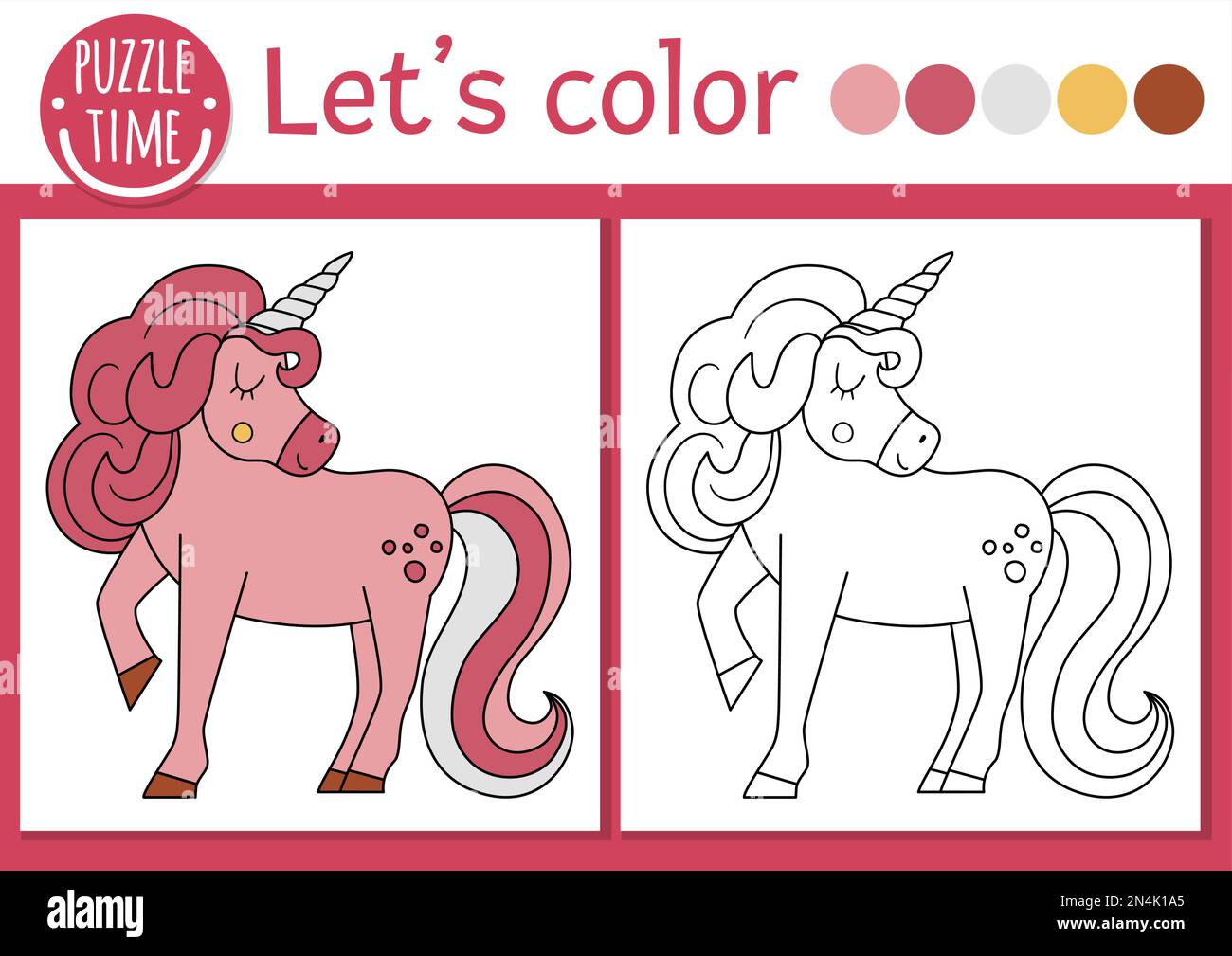 Unicorn coloring page printable hi-res stock photography and images - Alamy