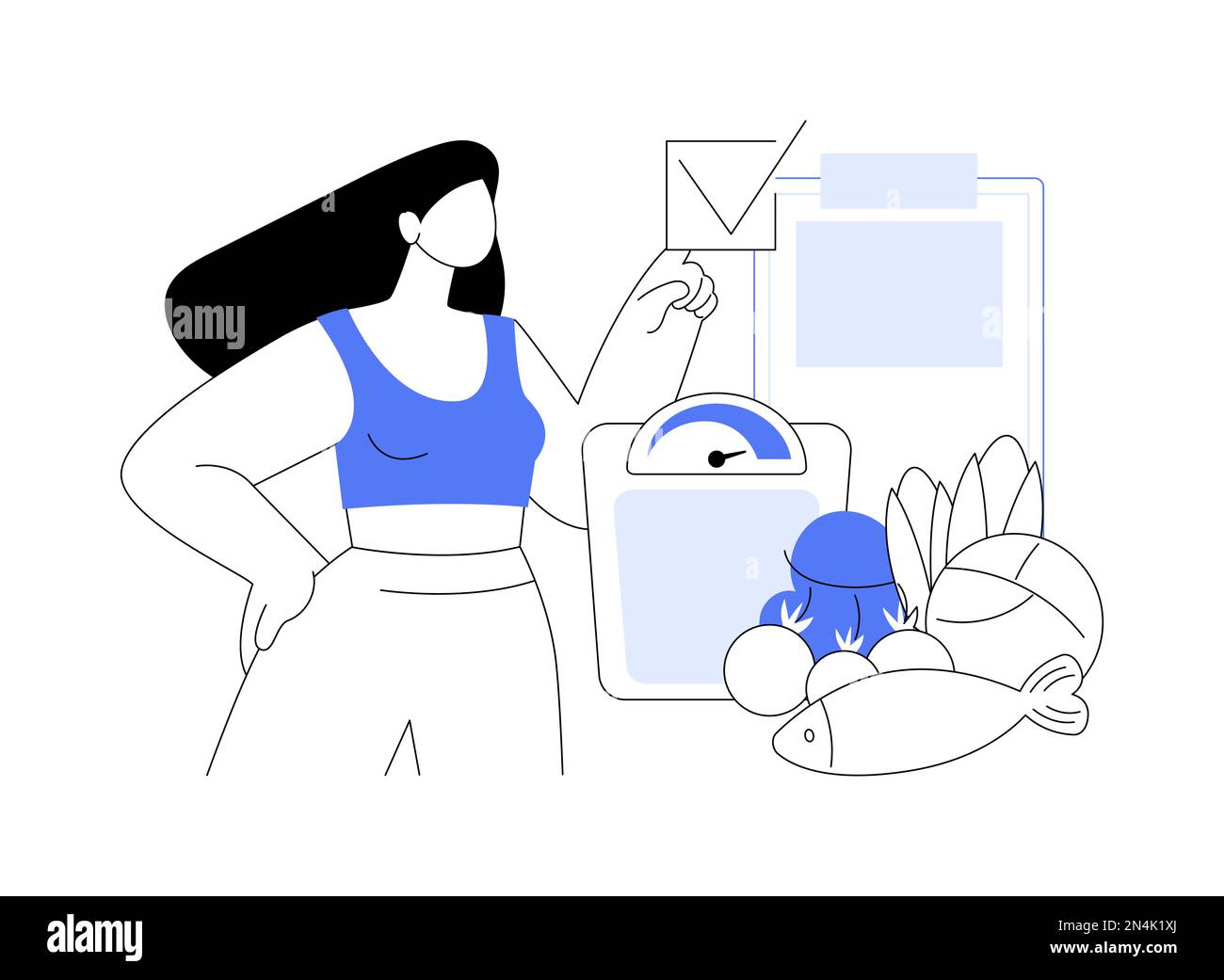 Dukan diet abstract concept vector illustration Stock Vector Image ...