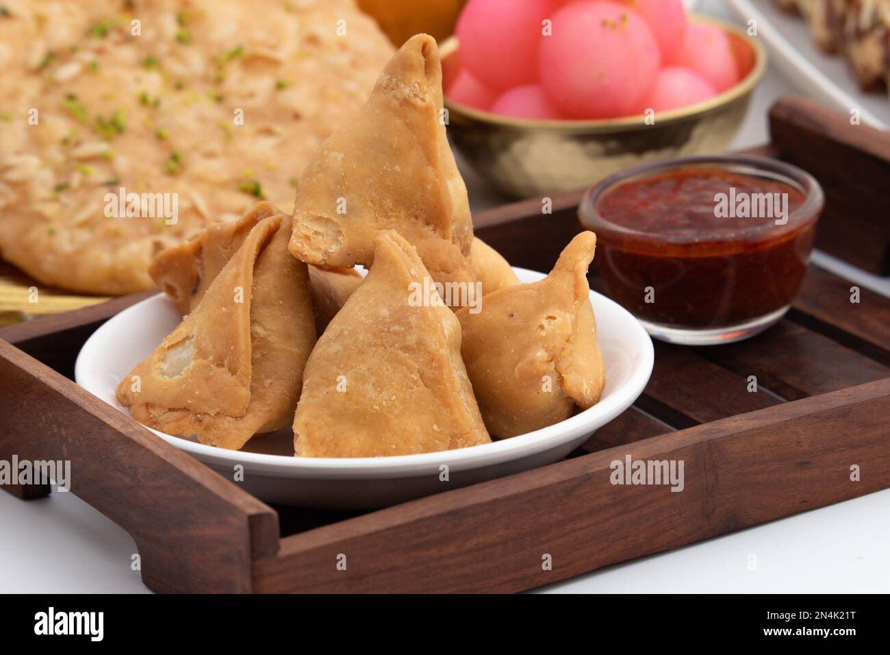 Famous Traditional Indian Snacks Chhemi Matar Samosa Or Green Peas ...