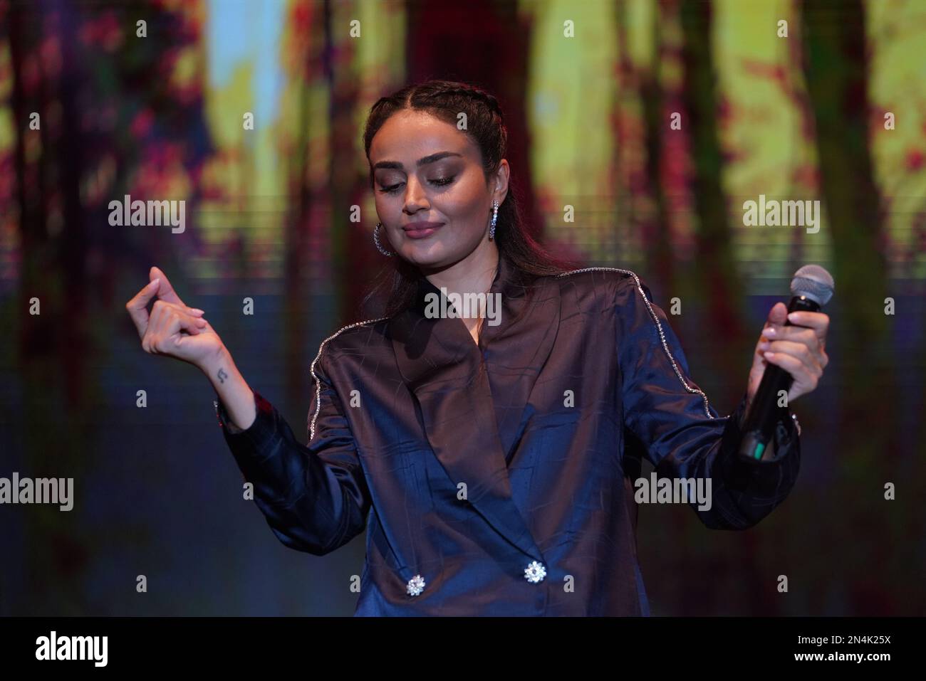 iSTANBUL, TURKIYE - OCTOBER 05, 2022: Turkish singer Elif Buse Dogan ...