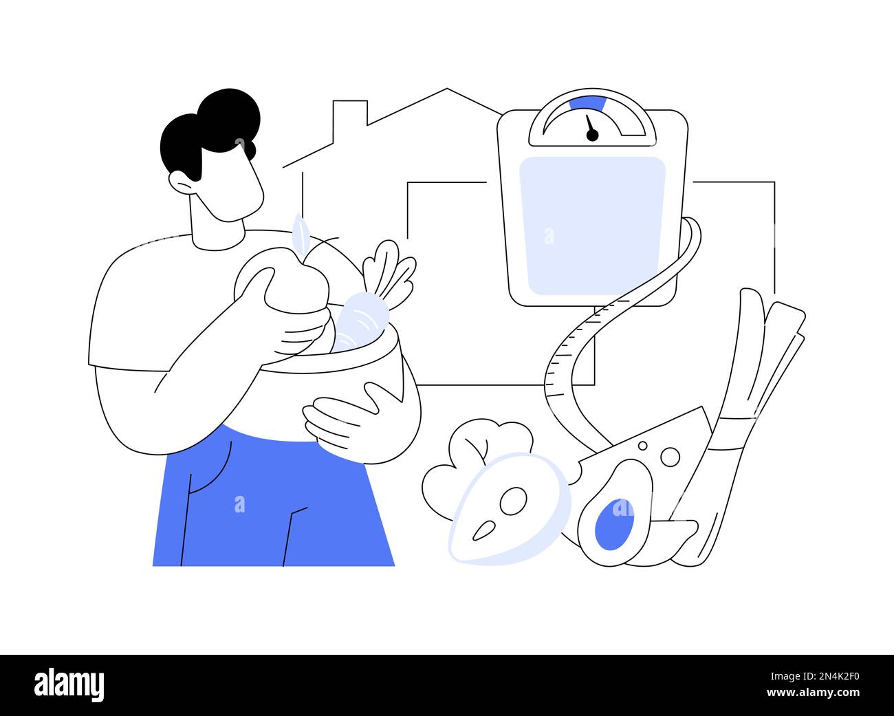 Keep a healthy diet abstract concept vector illustration Stock Vector ...