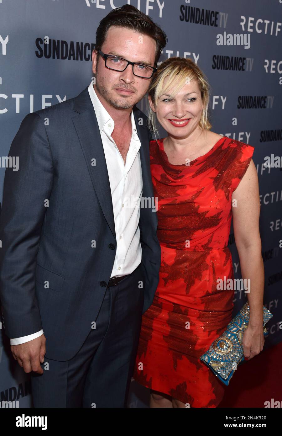 Aden Young, left, and Loene Carmen attend the premiere of SundanceTV's ...