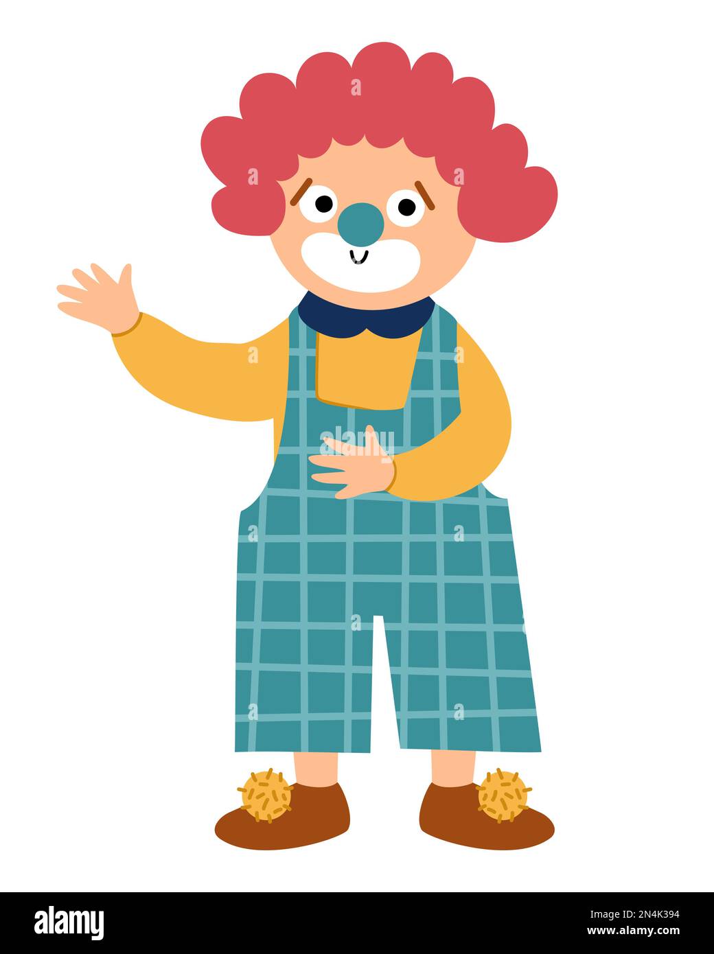 Vector clown icon. Circus artist clipart. Amusement holiday man. Cute ...