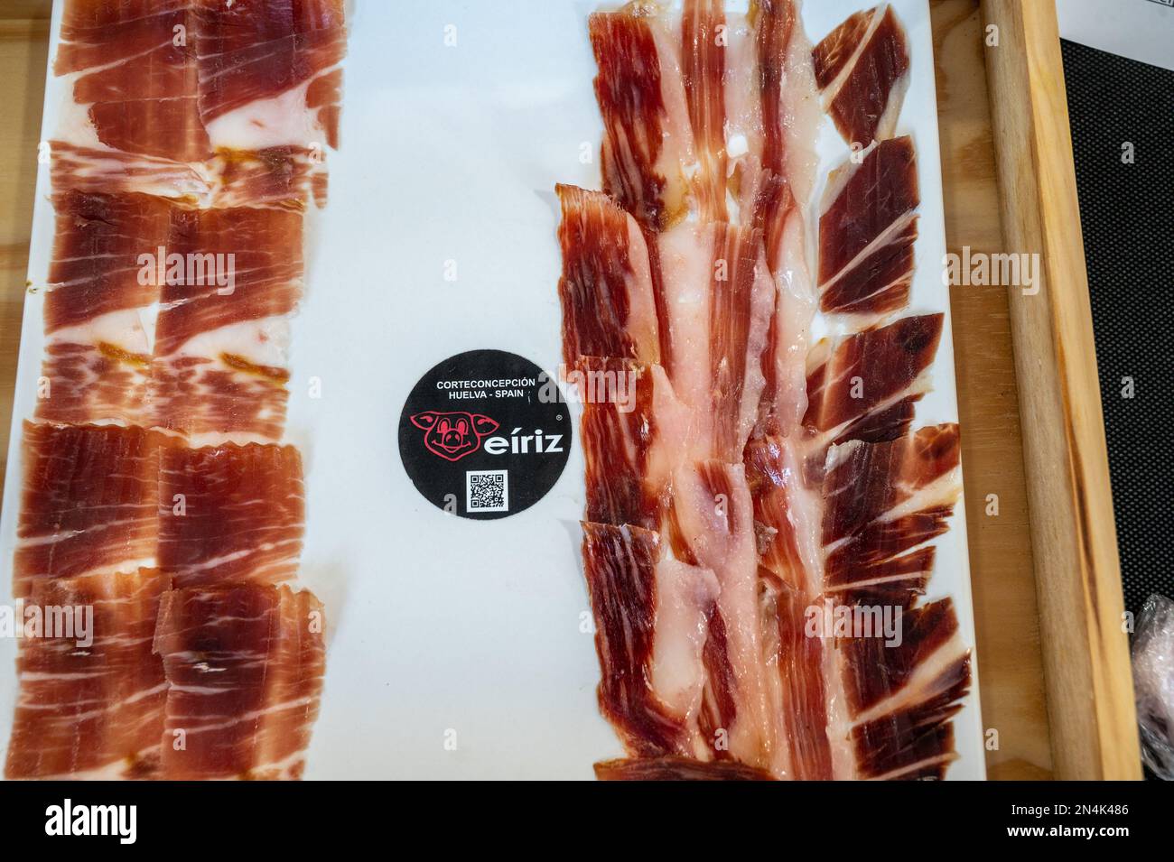 Production of iberian ham (cured ham), Puerto Gil, Spain Stock Photo ...