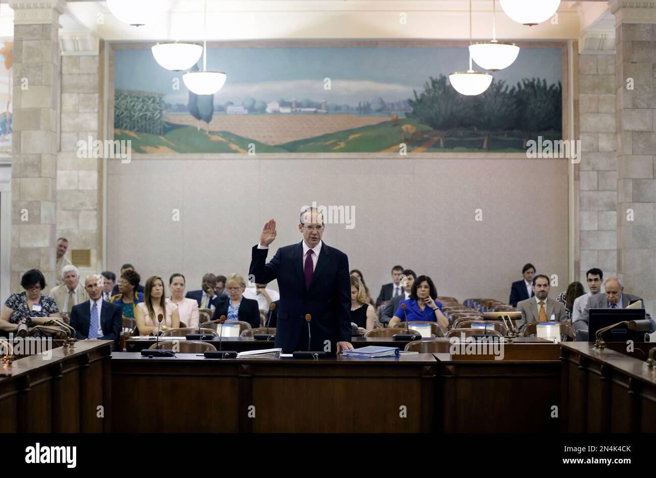 New Jersey's Supreme Court chief justice Stuart Rabner is sworn in at ...