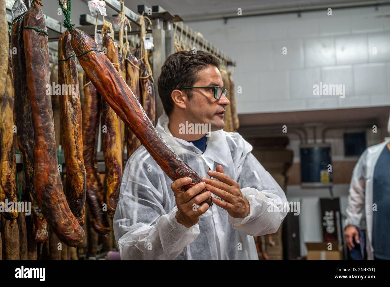 Production of iberian ham (cured ham), Puerto Gil, Spain Stock Photo ...