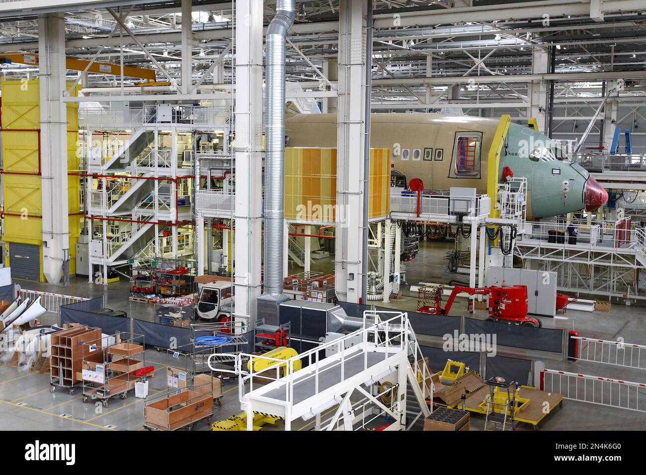 The Airbus A350 XWB assembly line is seen in Toulouse, southwestern ...