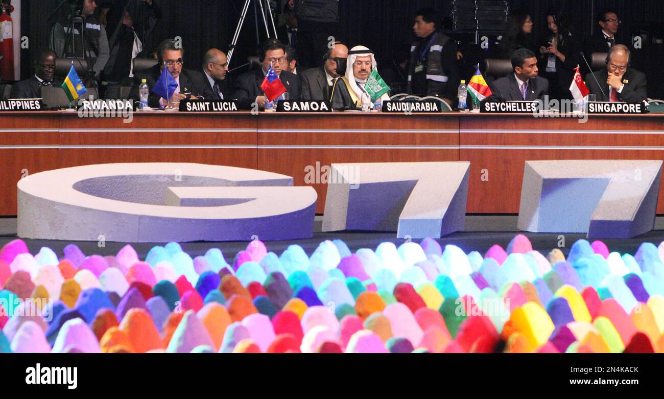 Leaders and delegates of countries attends during the G77+ China Summit ...