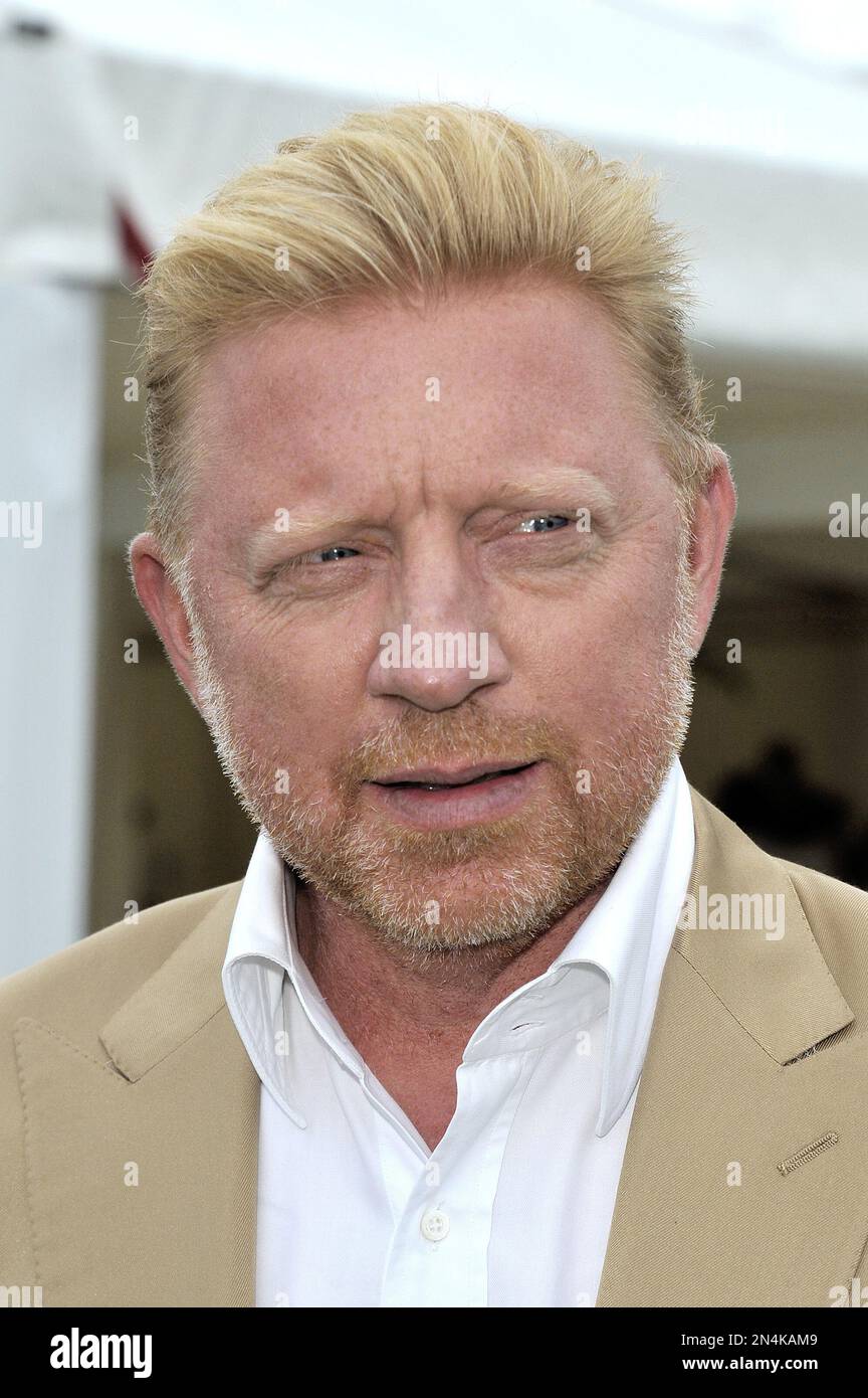 Boris Becker attends the Cartier Queen's Cup polo final at Guards Polo ...
