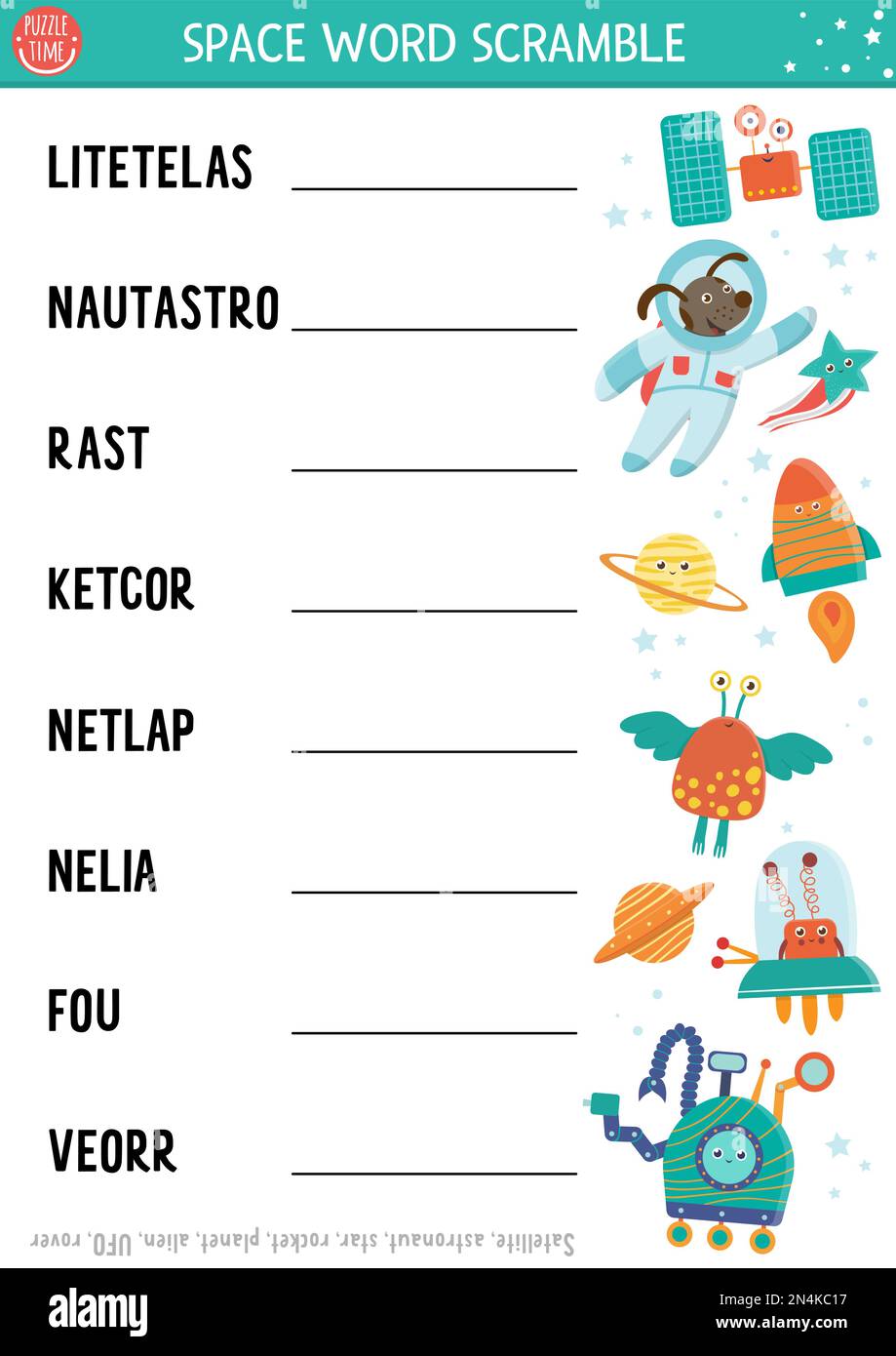 Name Of Planets Scramble Words