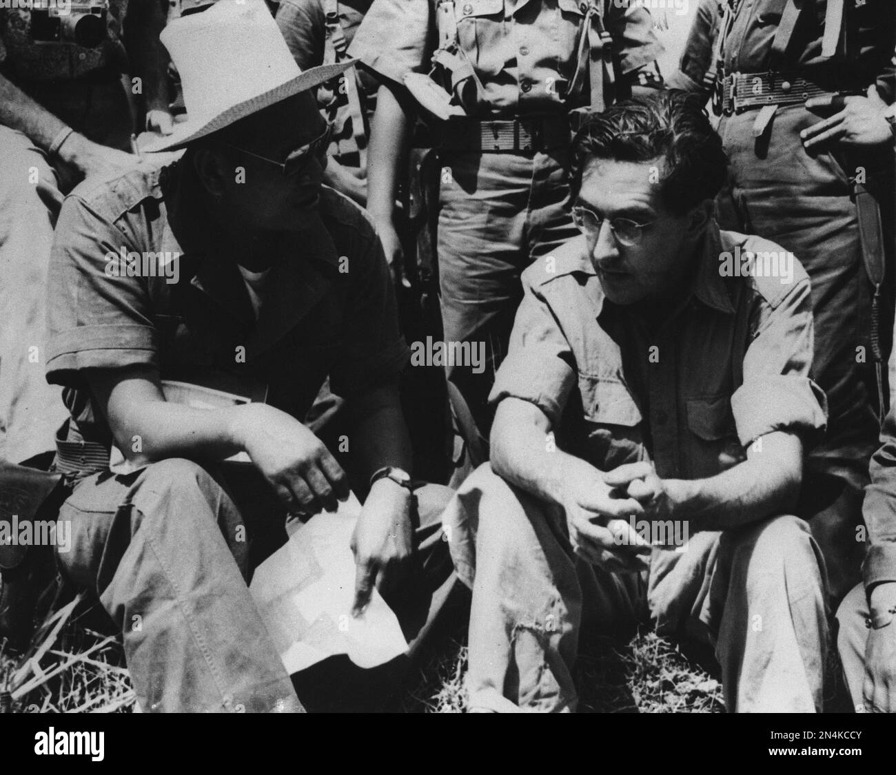 William J. Pomeroy, right, an ex-G.I. from Rochester, N.Y., is ...
