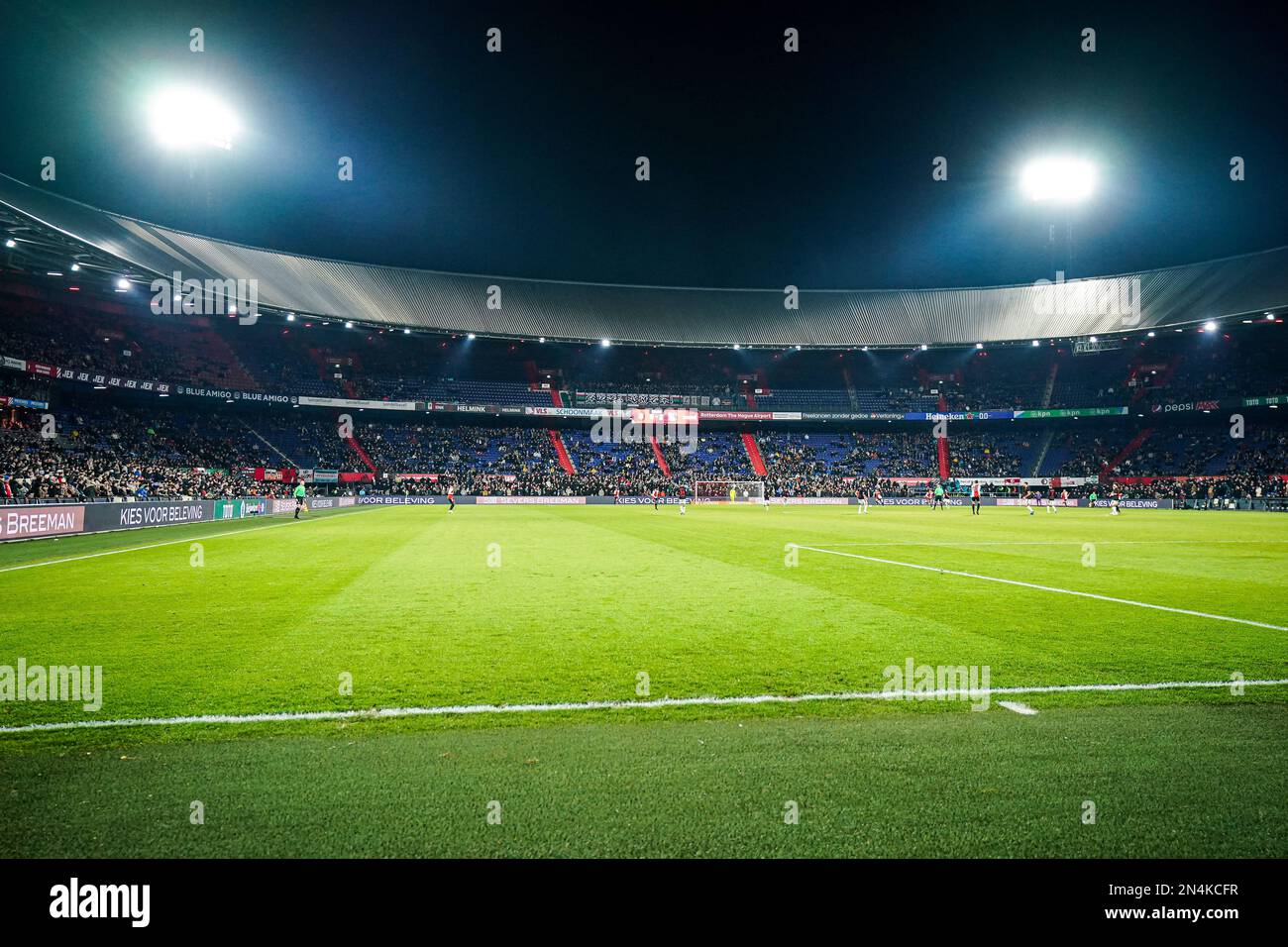 Rotterdam - Overview of the stadium during the match between Feyenoord ...