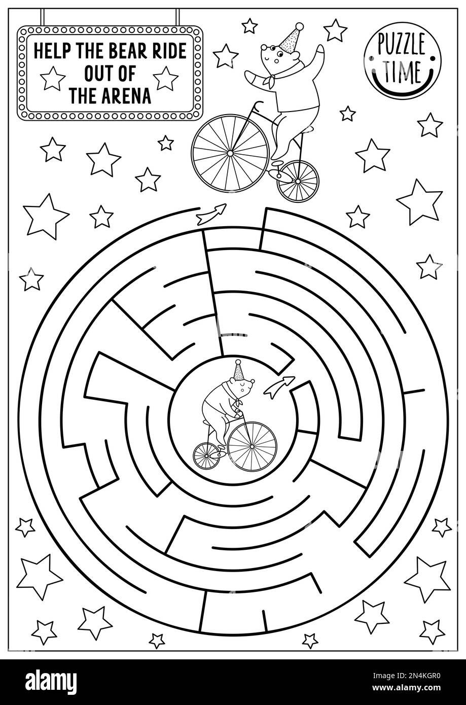 Bicycle coloring page for kids hi-res stock photography and images - Alamy