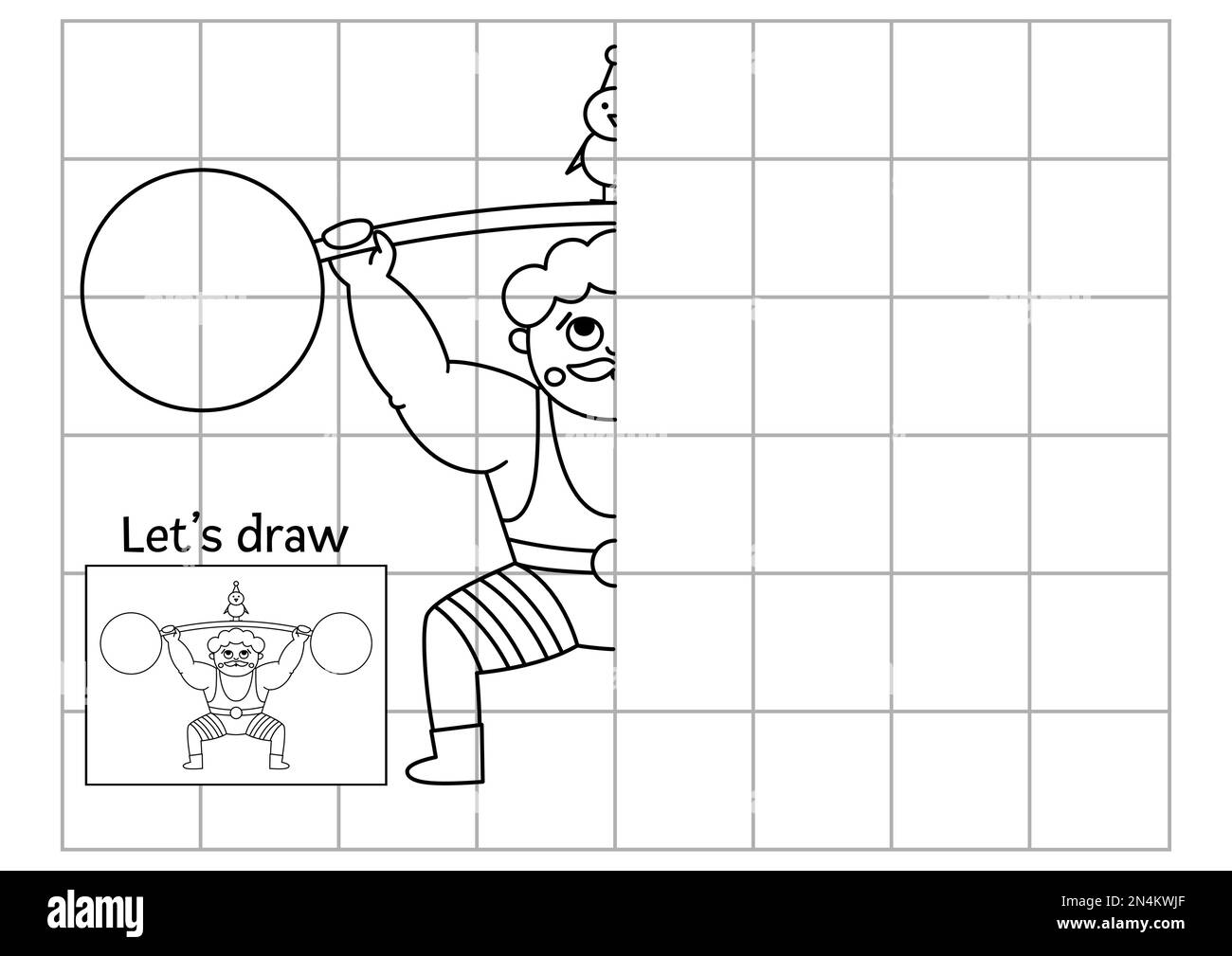 Complete the athlete picture. Vector circus symmetrical drawing ...