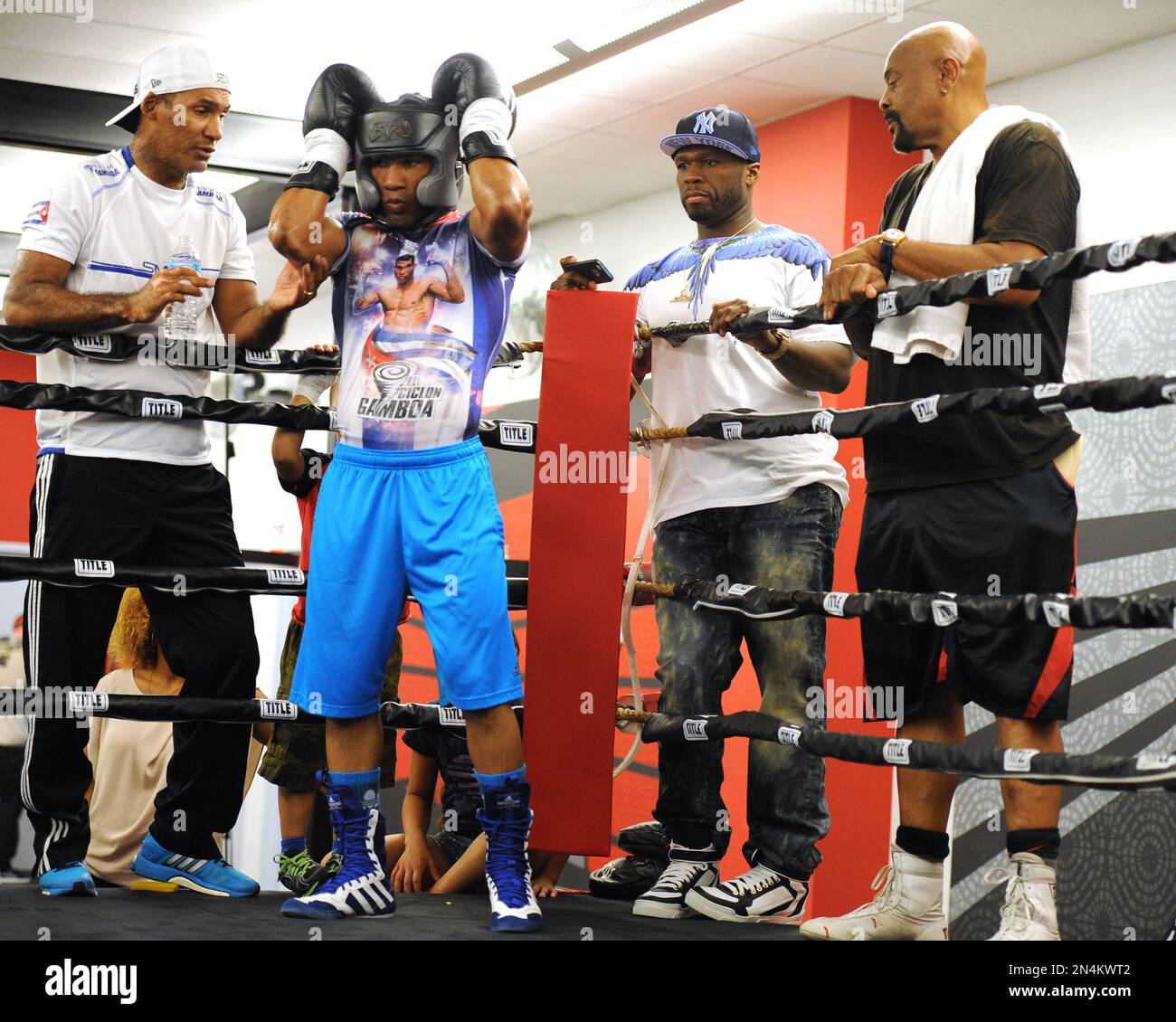 Curtis "50 Cent" Jackson appears to promote the World Boxing ...