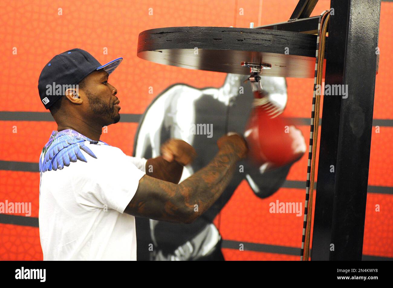 Curtis "50 Cent" Jackson appears to promote the World Boxing ...