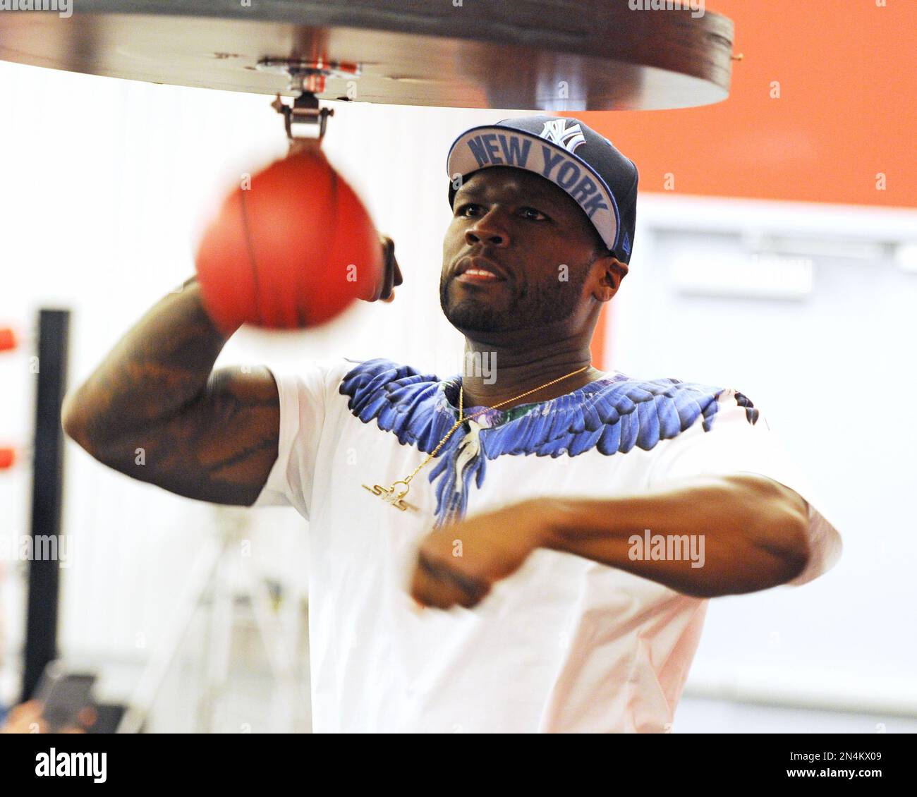 Curtis "50 Cent" Jackson appears to promote the World Boxing ...