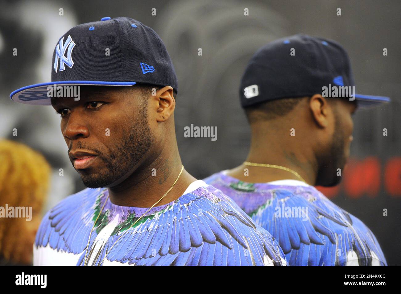 Curtis "50 Cent" Jackson appears to promote the World Boxing ...