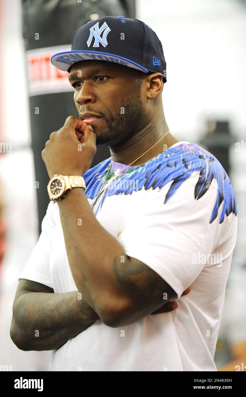 Curtis "50 Cent" Jackson appears to promote the World Boxing ...