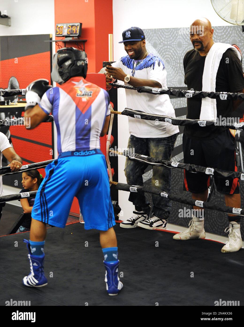 Curtis "50 Cent" Jackson appears to promote the World Boxing ...