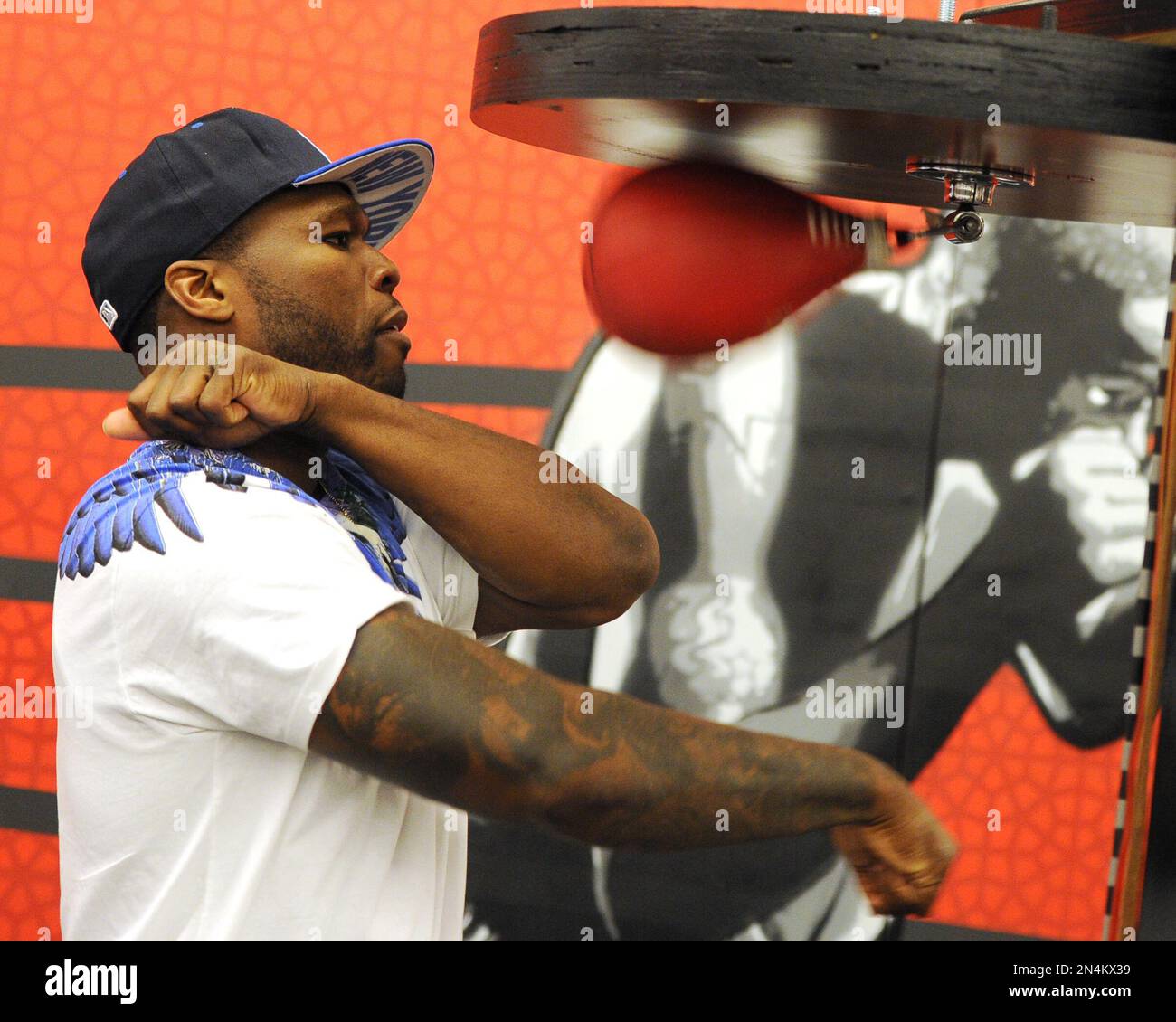 Curtis "50 Cent" Jackson appears to promote the World Boxing ...