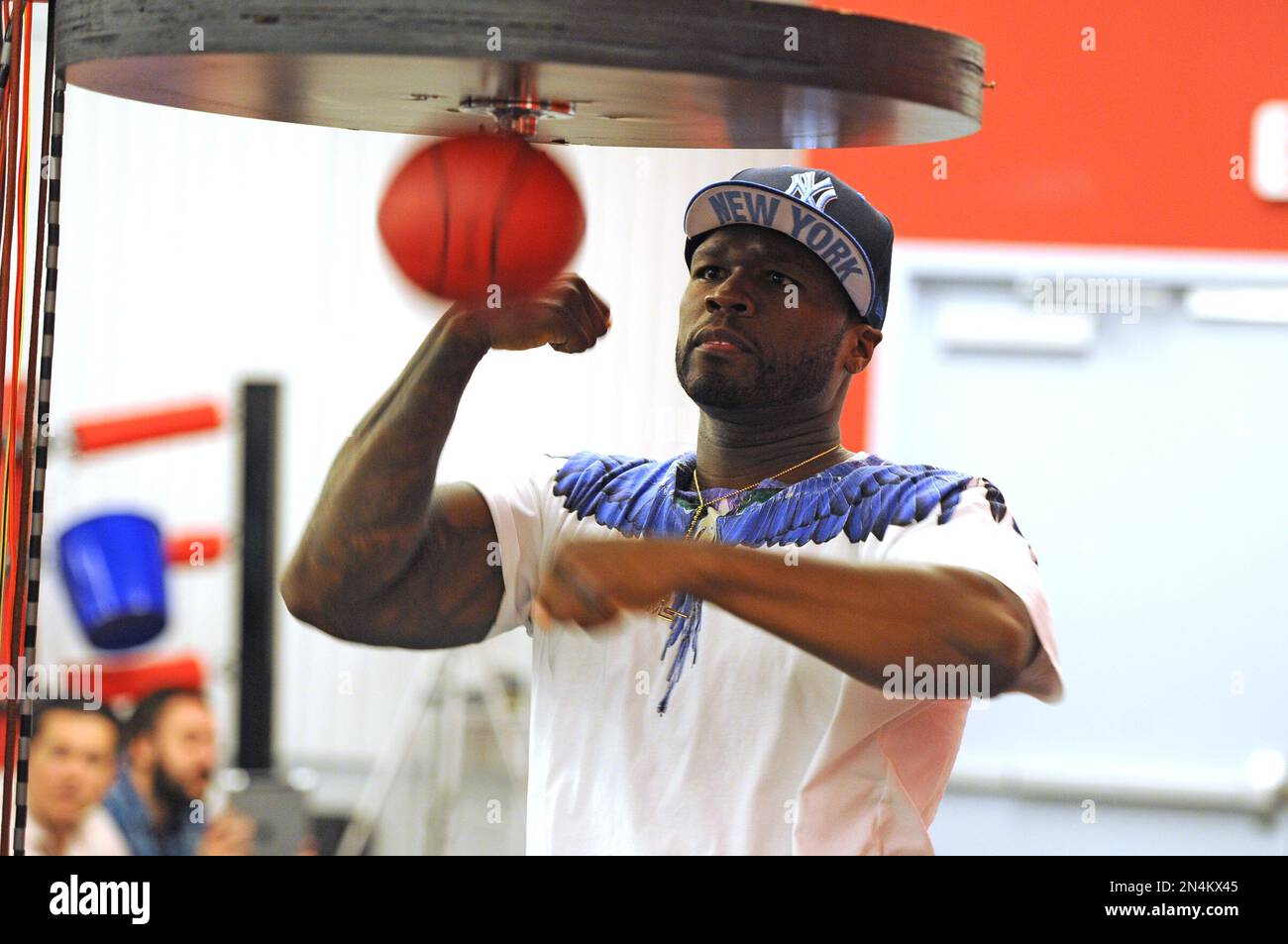 Curtis "50 Cent" Jackson appears to promote the World Boxing ...