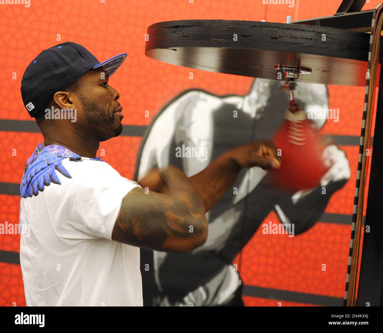 Curtis "50 Cent" Jackson appears to promote the World Boxing ...