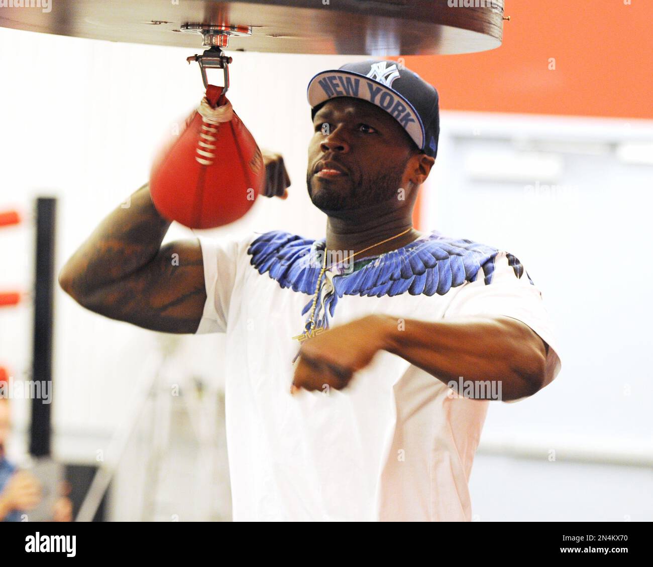 Curtis "50 Cent" Jackson appears to promote the World Boxing ...