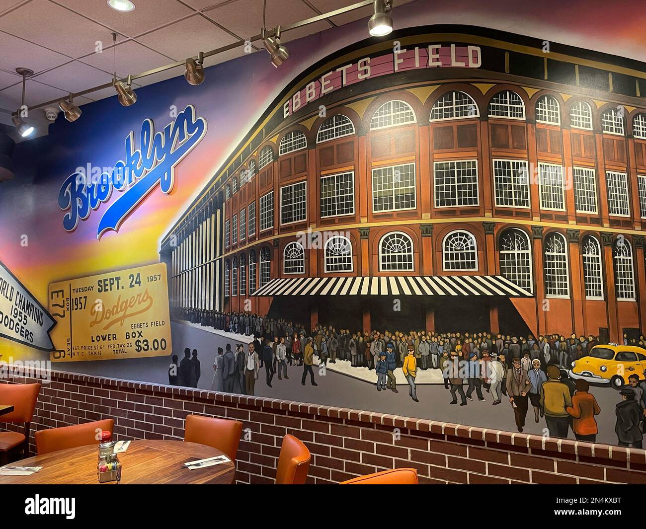 Junior's Cheesecake Restaurant, Interior Times Square, NYC, 2023 Stock ...