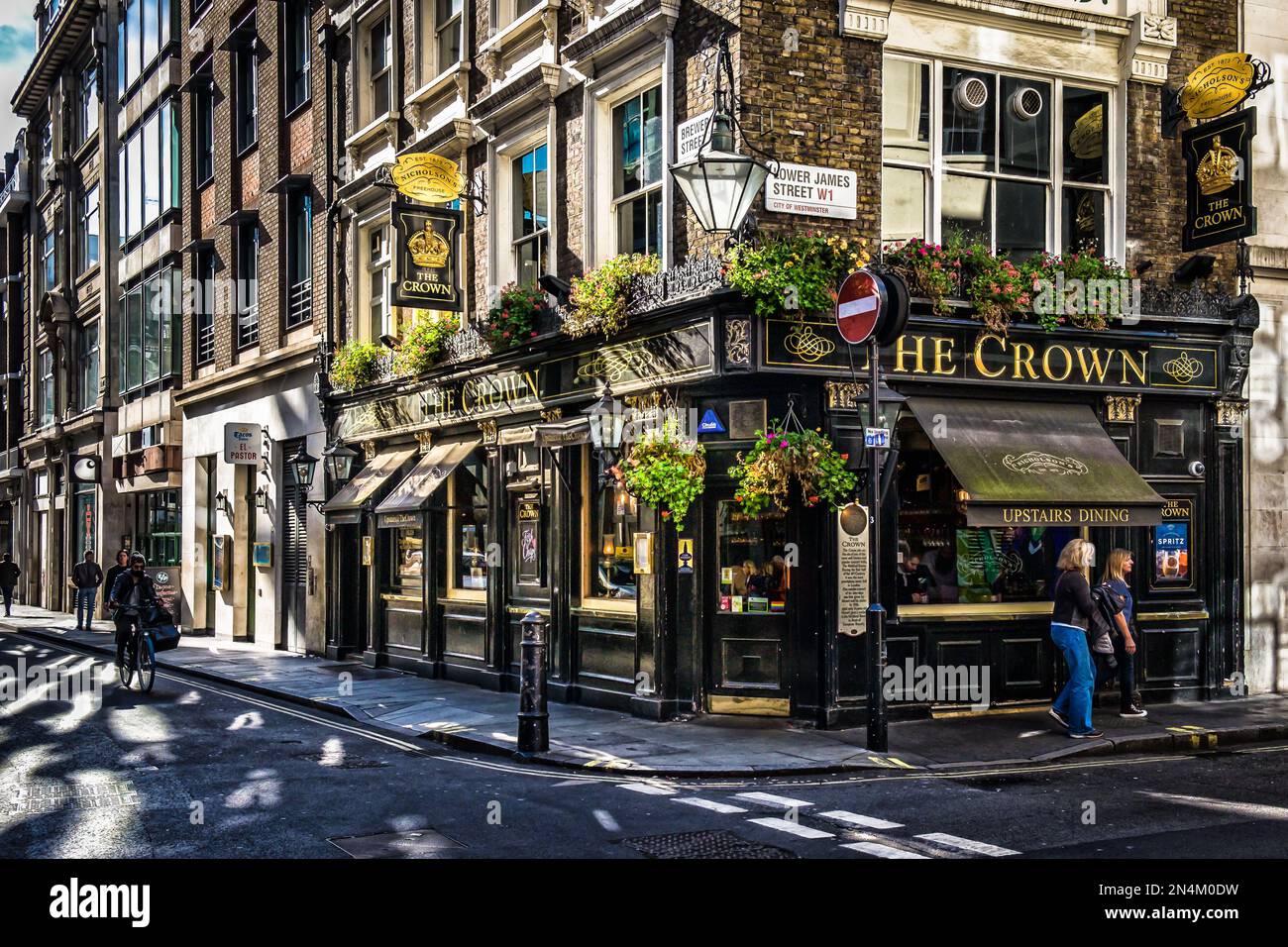 London, UK, Sept 2022, view of The Crown facade, a pub in Soho at the ...