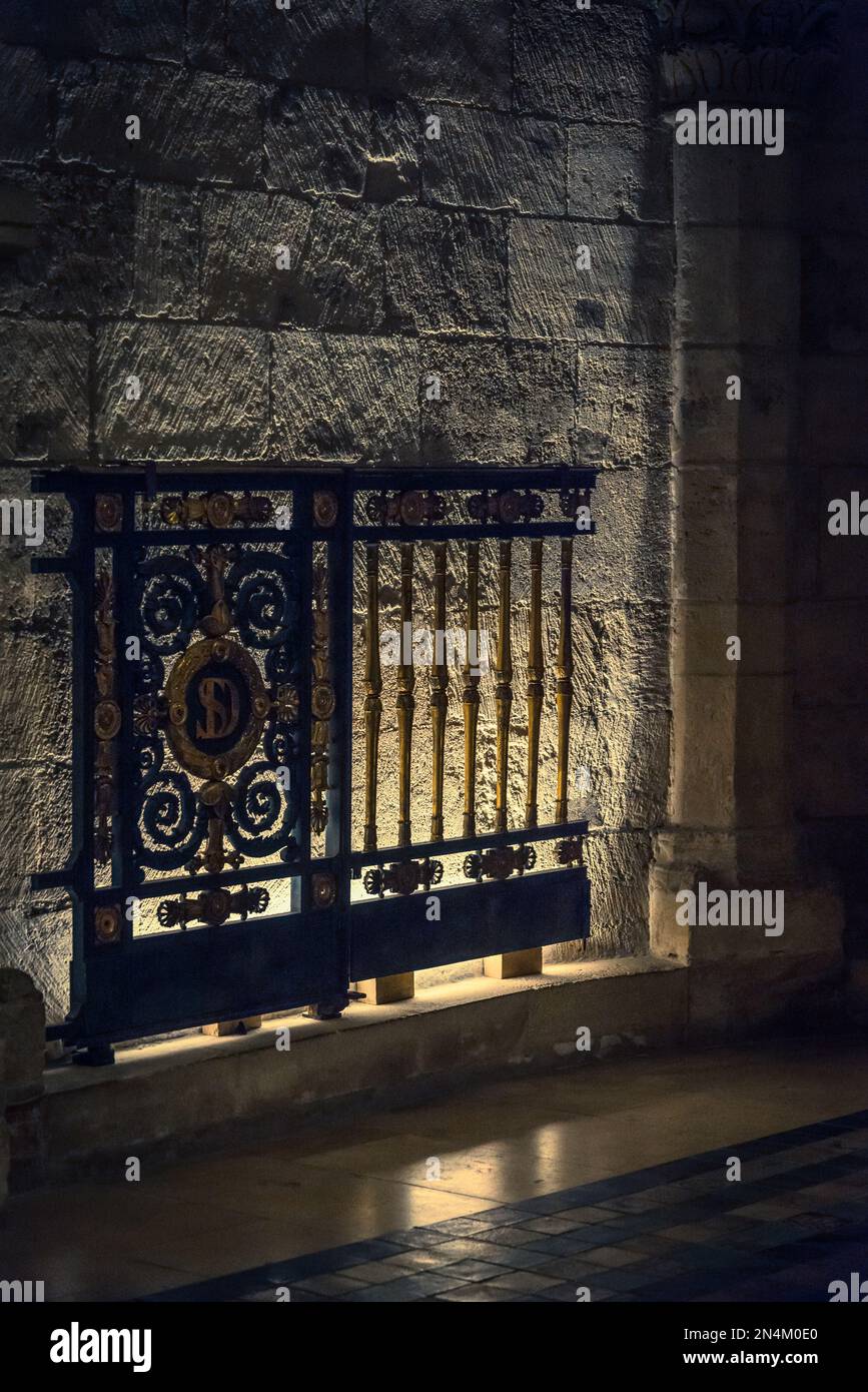 The crypt from 12th century in the, Basilica of Saint-Denis, Paris ...