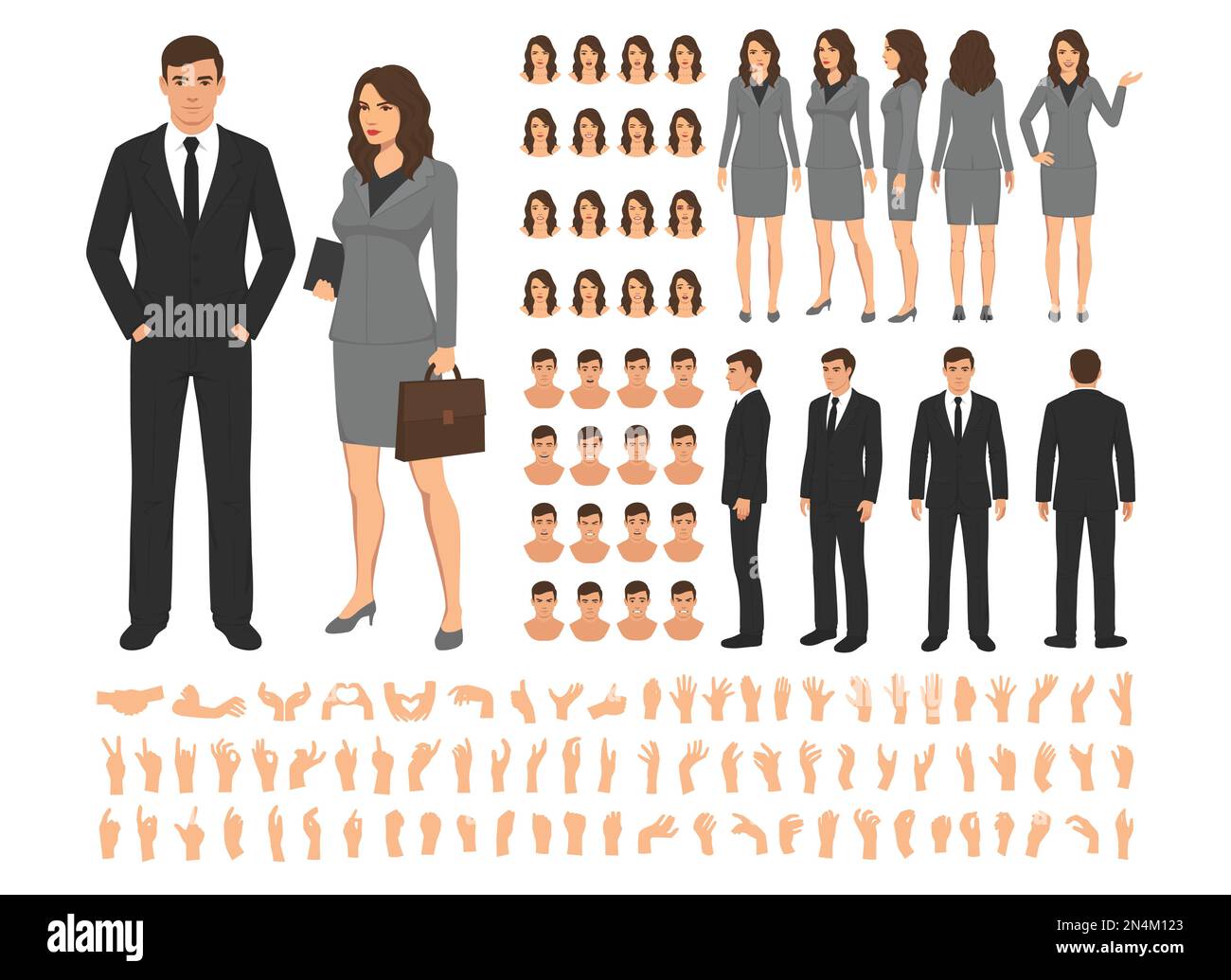 Man standing side view suit Stock Vector Images - Alamy