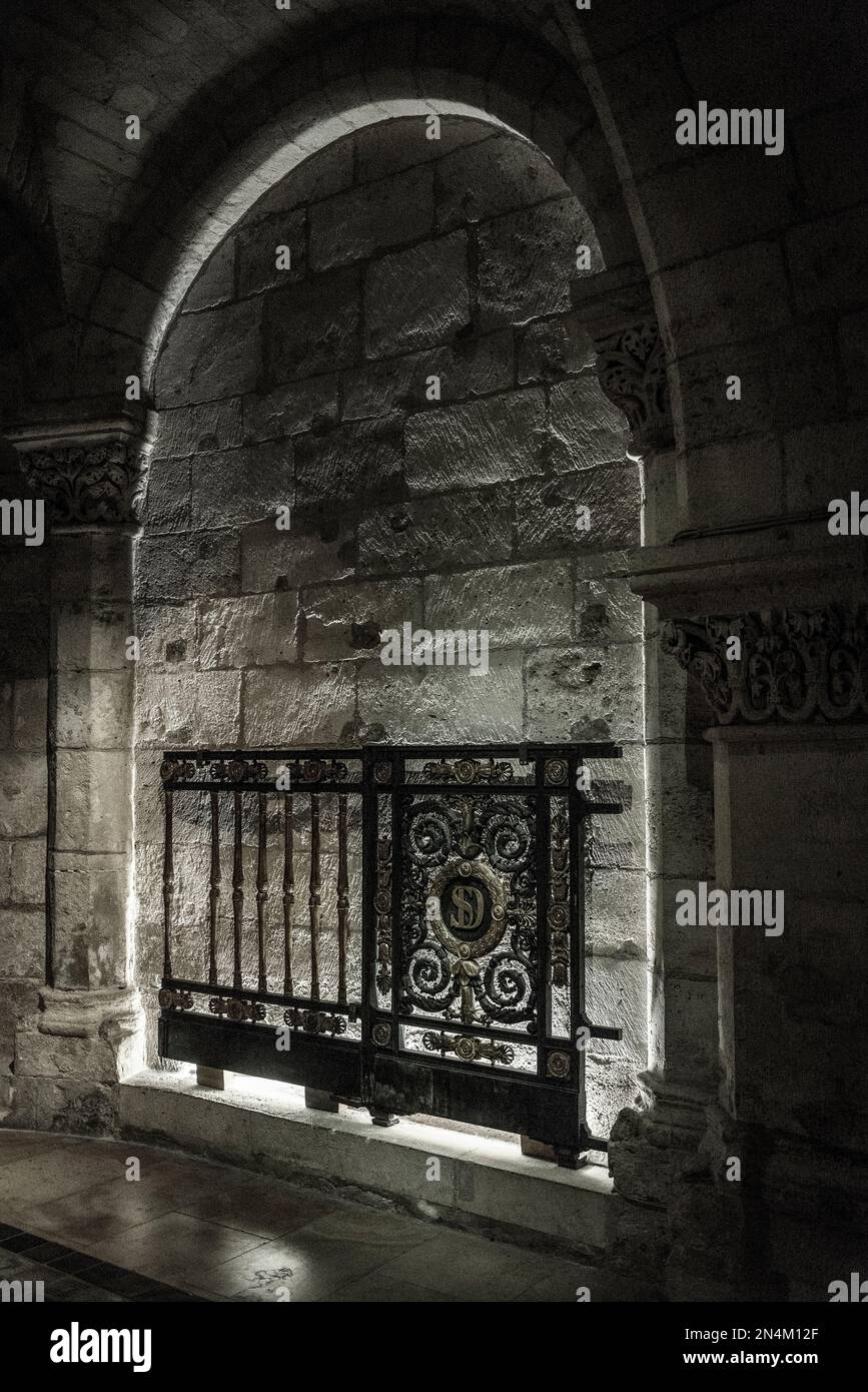 The crypt from 12th century in the, Basilica of Saint-Denis, Paris ...